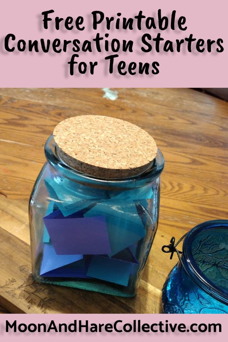 Free Printable Conversation Starters for Teens – Moon and Hare Collective